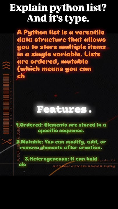 Python list? python series part 5.what is Python list? #shorts #ytshorts #apnacoaching #python ...