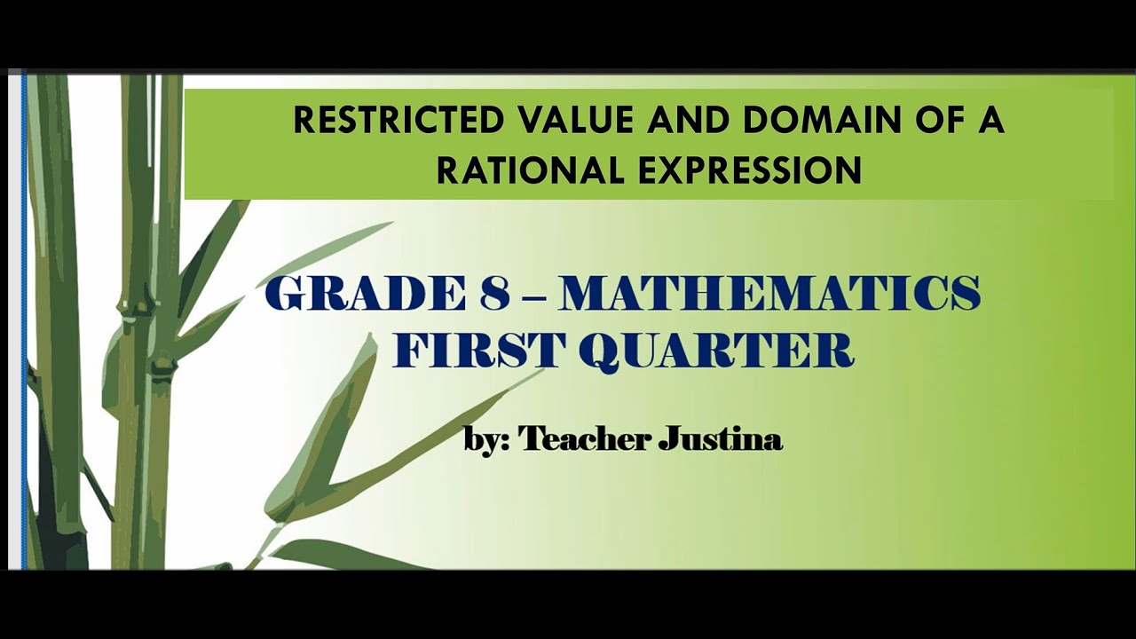 RESTRICTED VALUE AND DOMAIN OF A RATIONAL EXPRESSION - YouTube