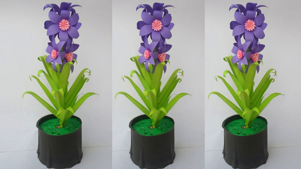 DIY: Paper Flower Plant/Tree!!! How to Make Beautiful Paper Flower ...