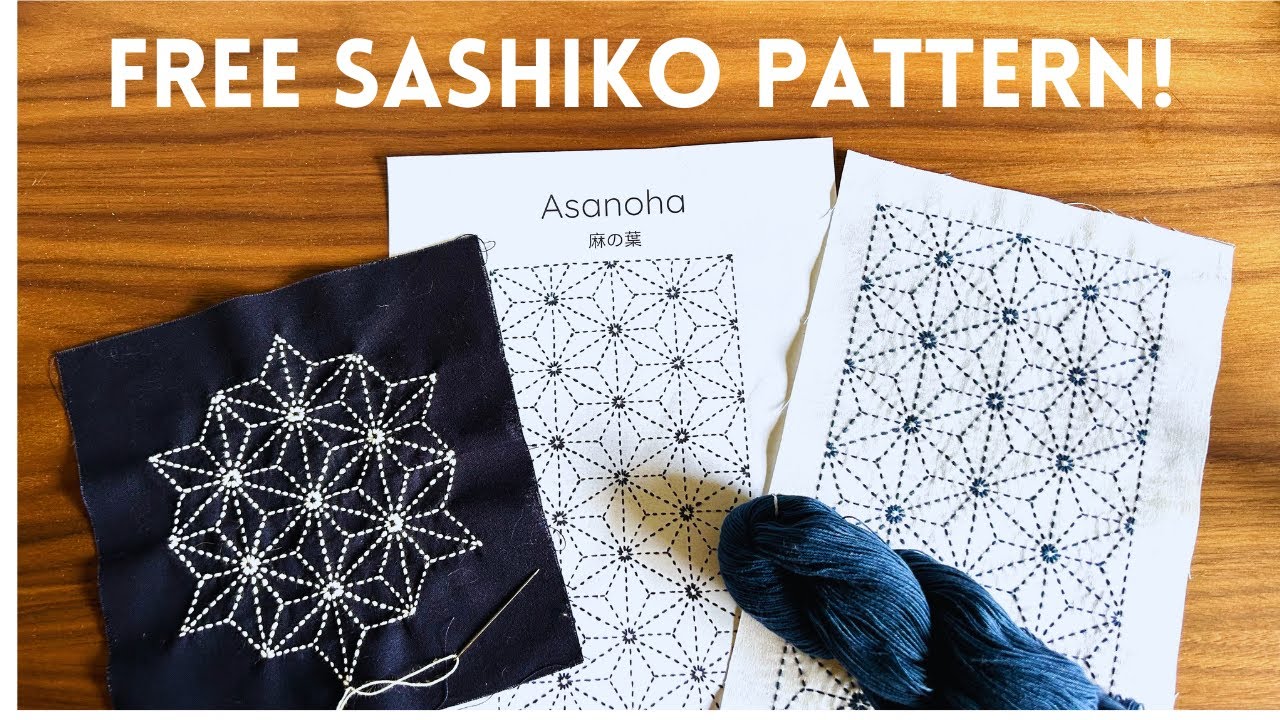 I have a FREE Sashiko pattern and an announcement! - YouTube