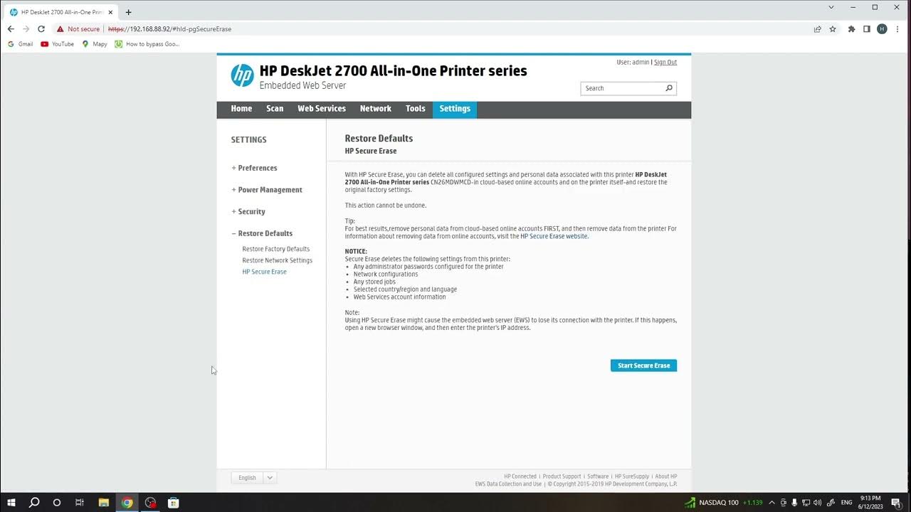 How to Hard Reset HP DeskJet 2700 Printer? - YouTube How to Hard Reset HP DeskJet 2700 Printer? - YouTube