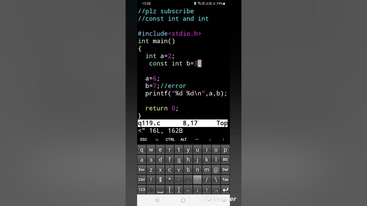 const int and int variable in c#shortvideo #apnacollage #sorts #viralvideo #shortvideo # ...