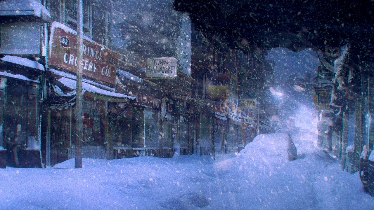 Chilling Snowstorm Sounds | Horror Ambience in an Empty City - YouTube