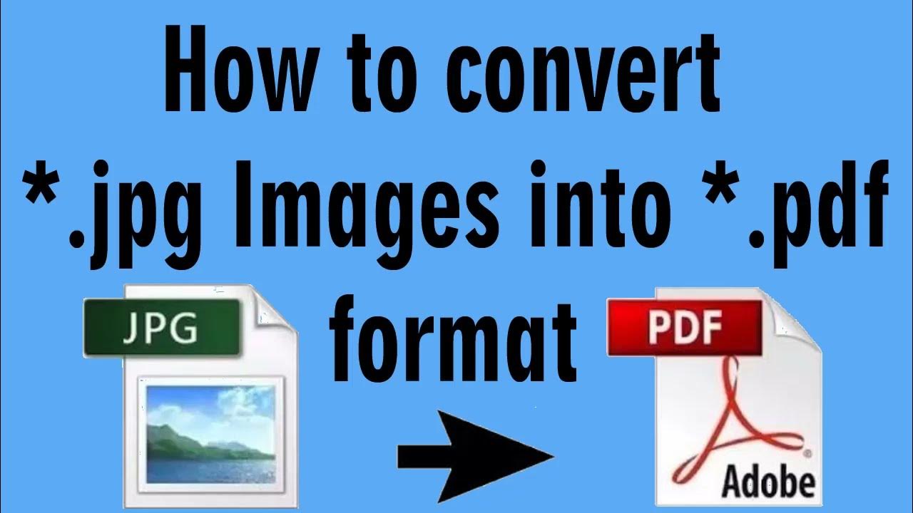 How to convert jpg images into pdf format | how to convert jpg file ...