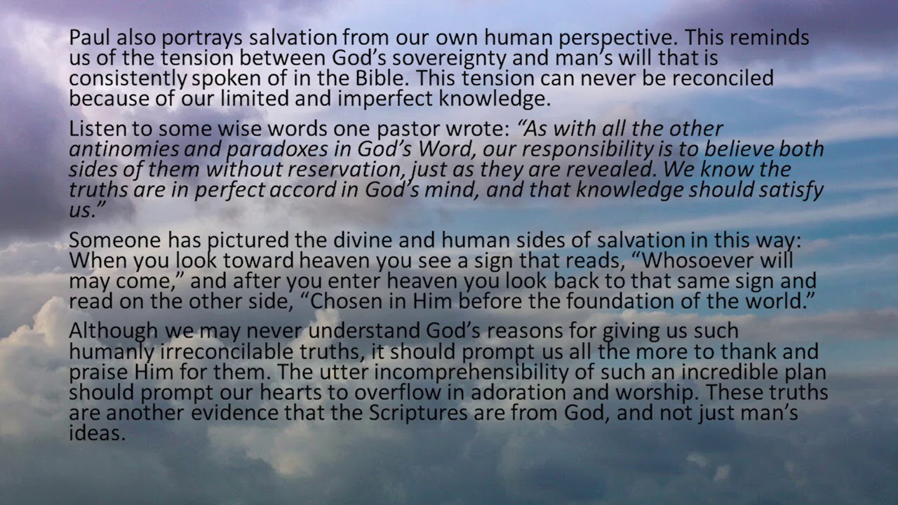 SALVATION'S VITAL SIGNS--The Human Perspective of Salvation - YouTube
