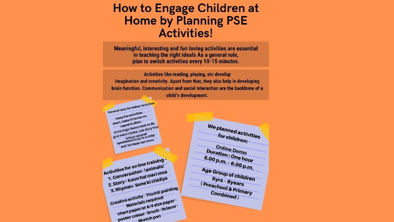 How to Engage Children at Home by Planning PSE Activities - YouTube