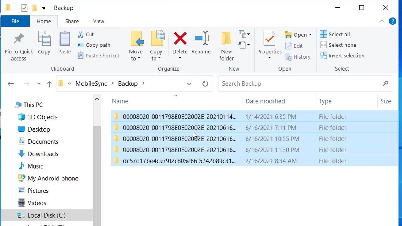 How to Find And Delete itunes Backup File Folder in Windows 10 - YouTube