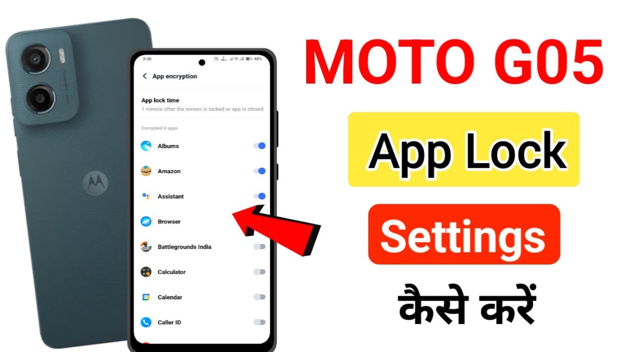moto g05 me app lock kaise lagaye । how to lock apps in moto g05 / moto ...