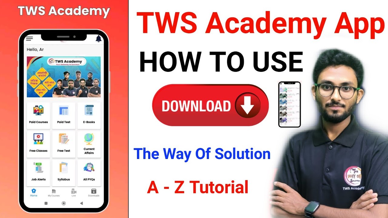 How To Use Tws Academy App | @TheWayOfSolution | Tws Academy app download | Alamin sir - YouTube