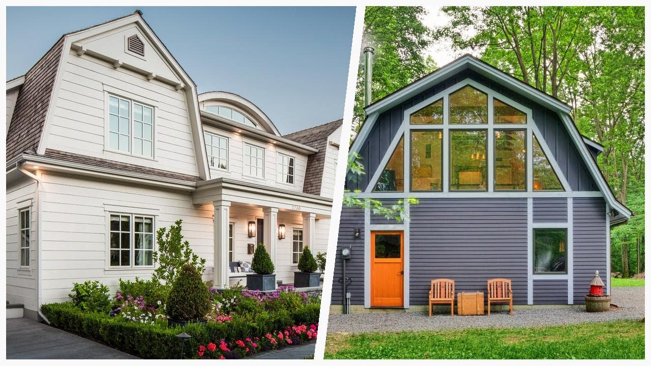 75 Two-story Exterior Home With A Gambrel Roof Design Ideas You'll Love ...