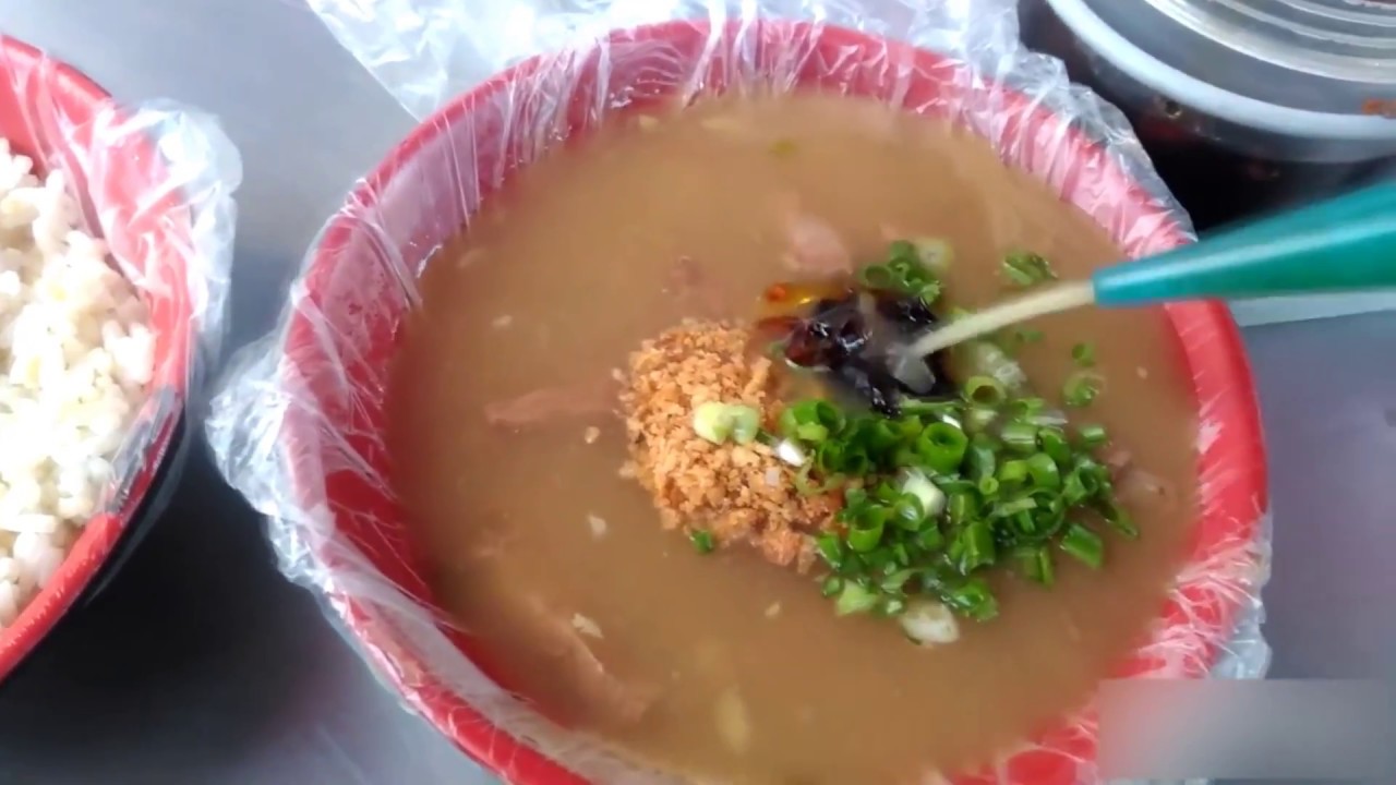 Filipino Street Food Mami Goto Pares Lomi - YouTube
