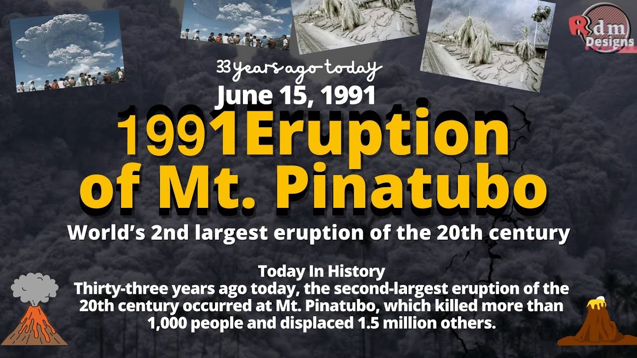 Mt. Pinatubo Eruption 33 Years Ago | June 15, 1991 |World's 2nd Largest ...