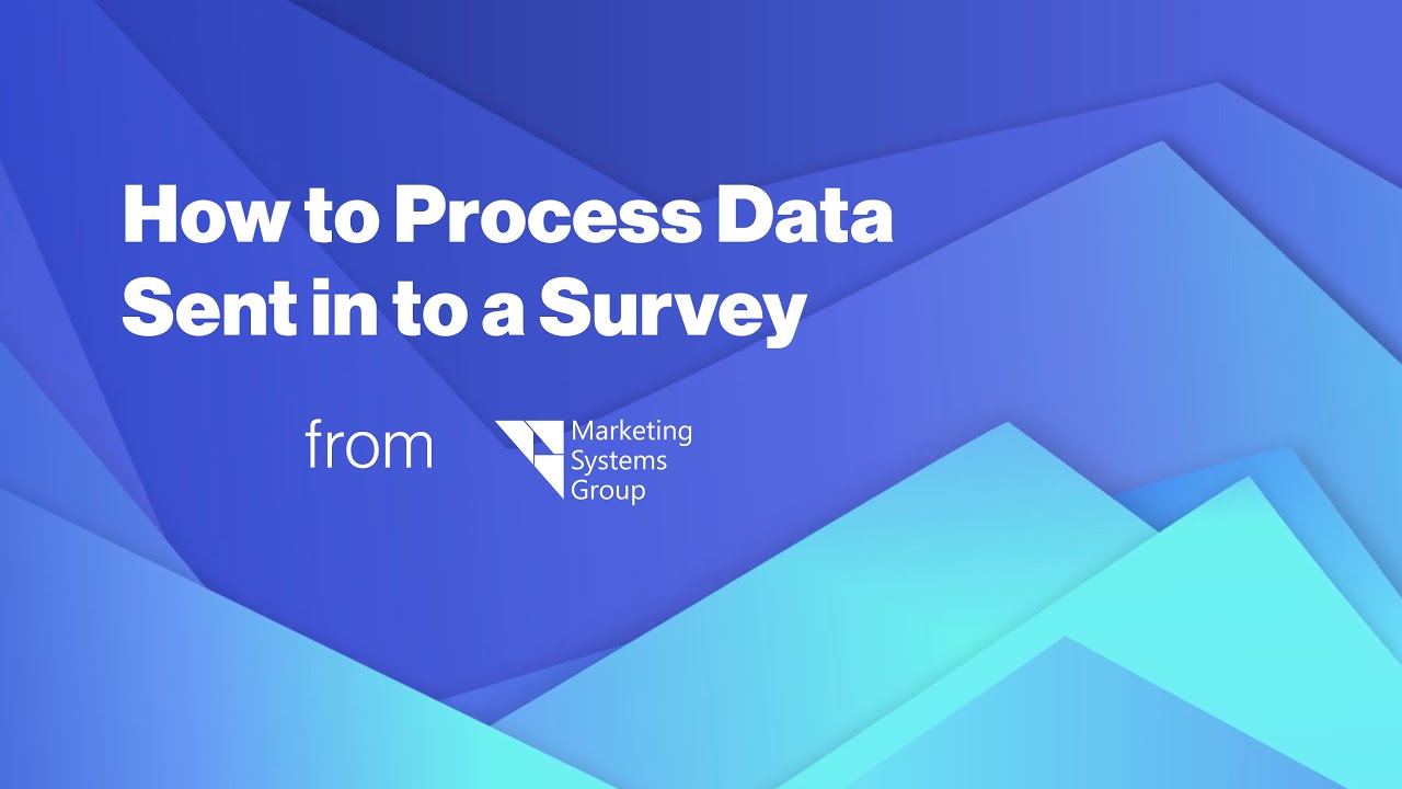 How to Process Data Sent in to a Survey - YouTube