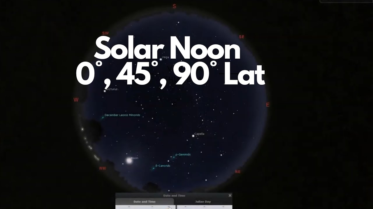 Solar Noon | Sun's Path | Equator & North Pole Time-lapse - YouTube