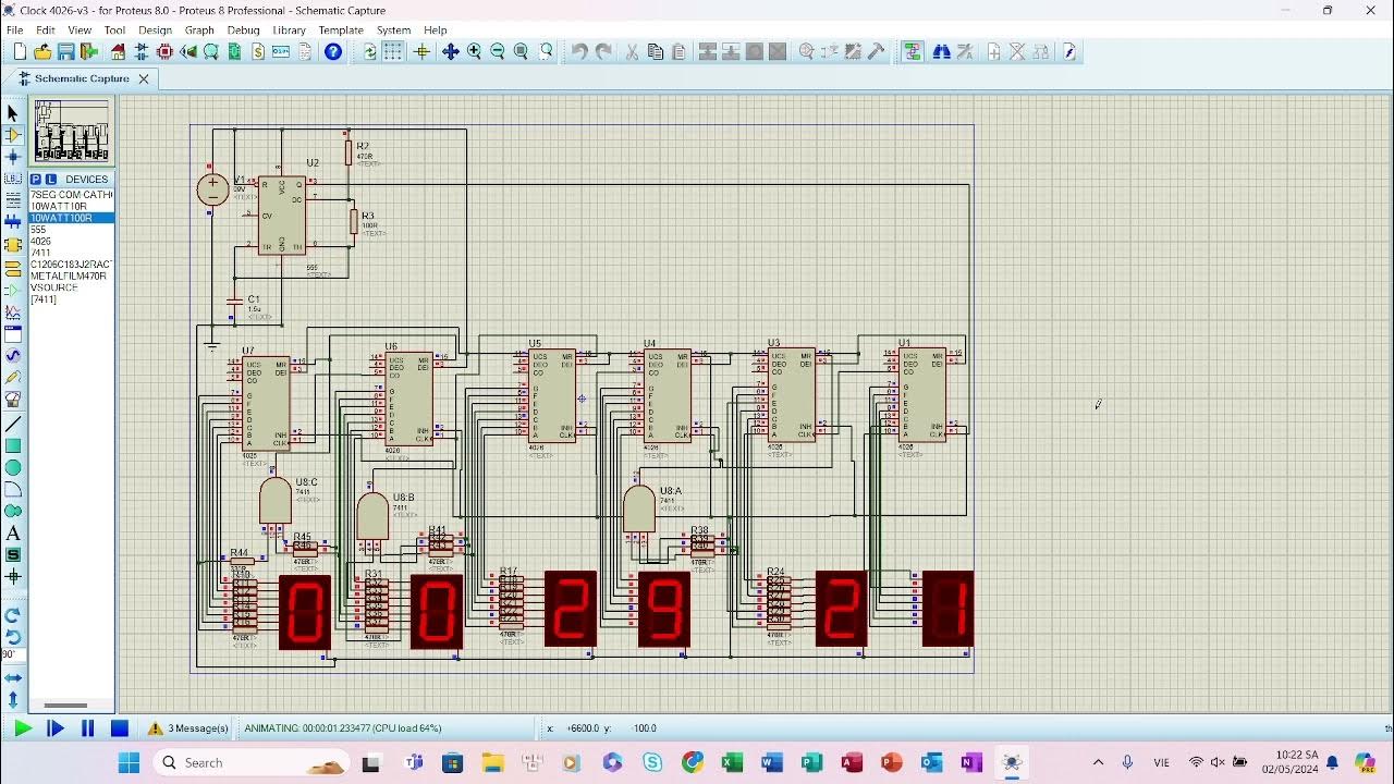 Digital Clock using IC | Digital Project - YouTube