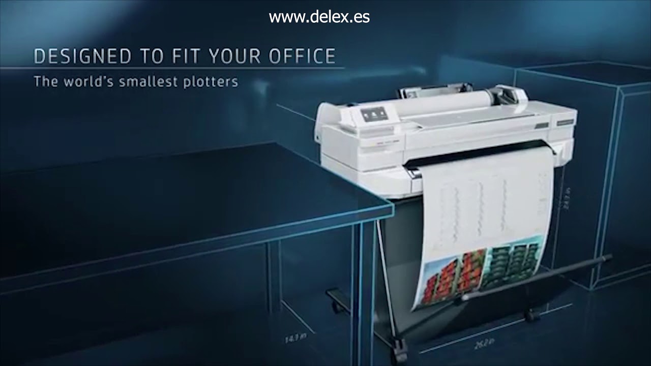 Video Plotters HP Desingjet T525 - YouTube