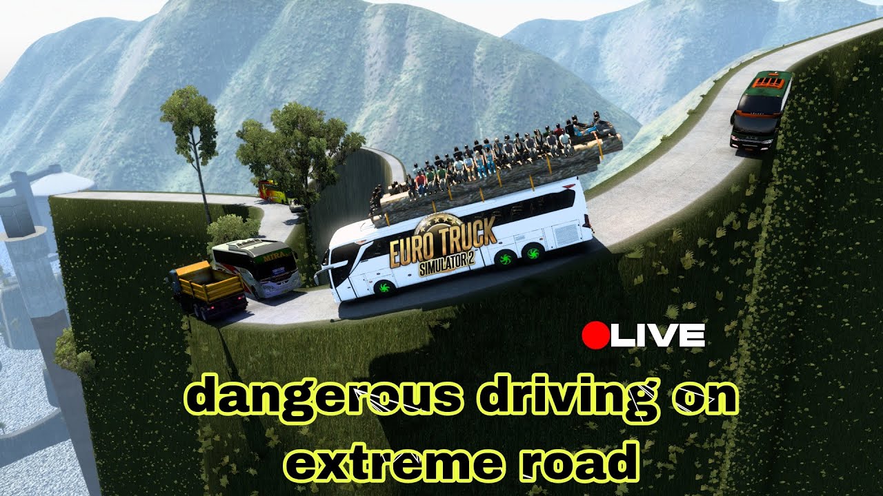 driving overload bus on beautiful road part #1 - YouTube