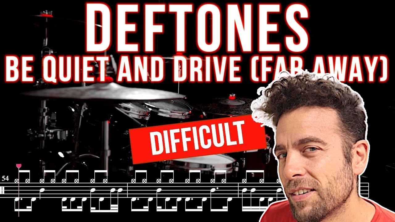 Deftones - Be Quiet And Drive (far away) - Drum cover (with scrolling ...