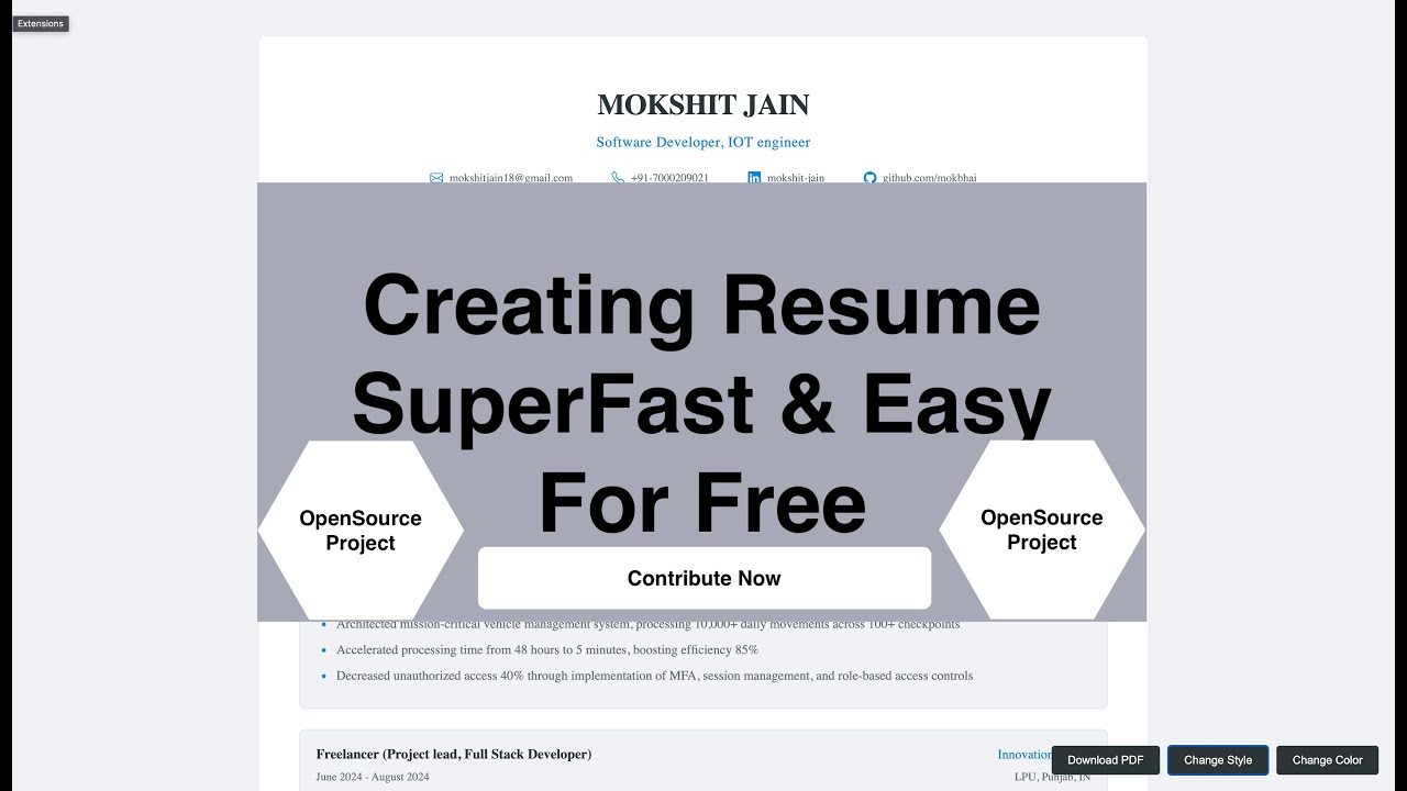 Build Your Professional Resume with Our Open Source Resume Builder ...