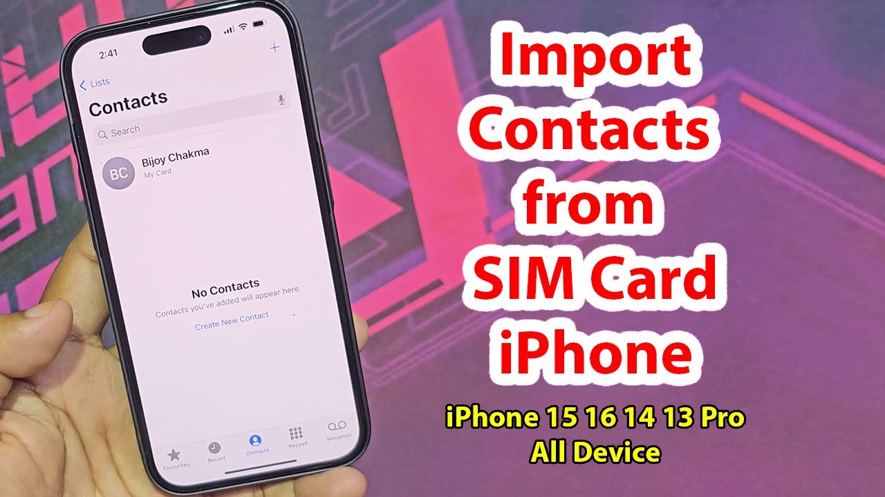 How to import contacts from sim to iphone 15 - YouTube