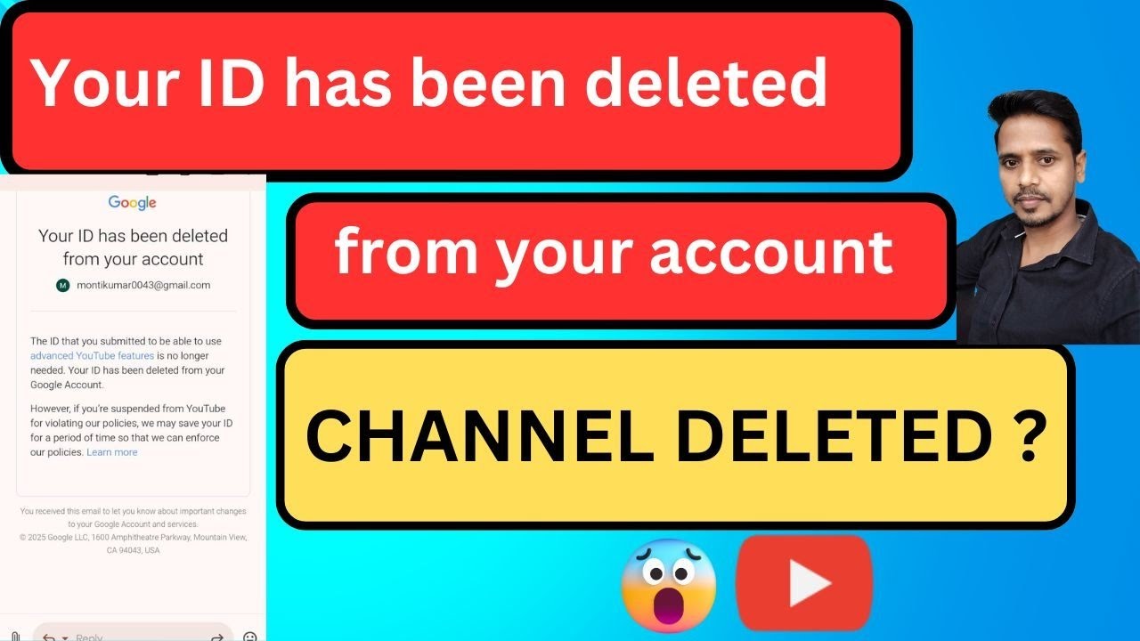 Your ID has been deleted from your Google account | Advance Youtube ...