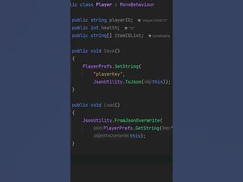 Unityde oyun kaydetme PART 1 #shorts #unity #unitygamedevelopment - YouTube