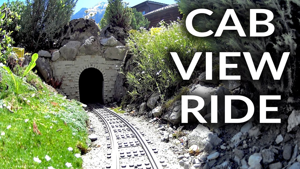 Cabview ride on world's best LEGO train Garden Railway in Switzerland ...