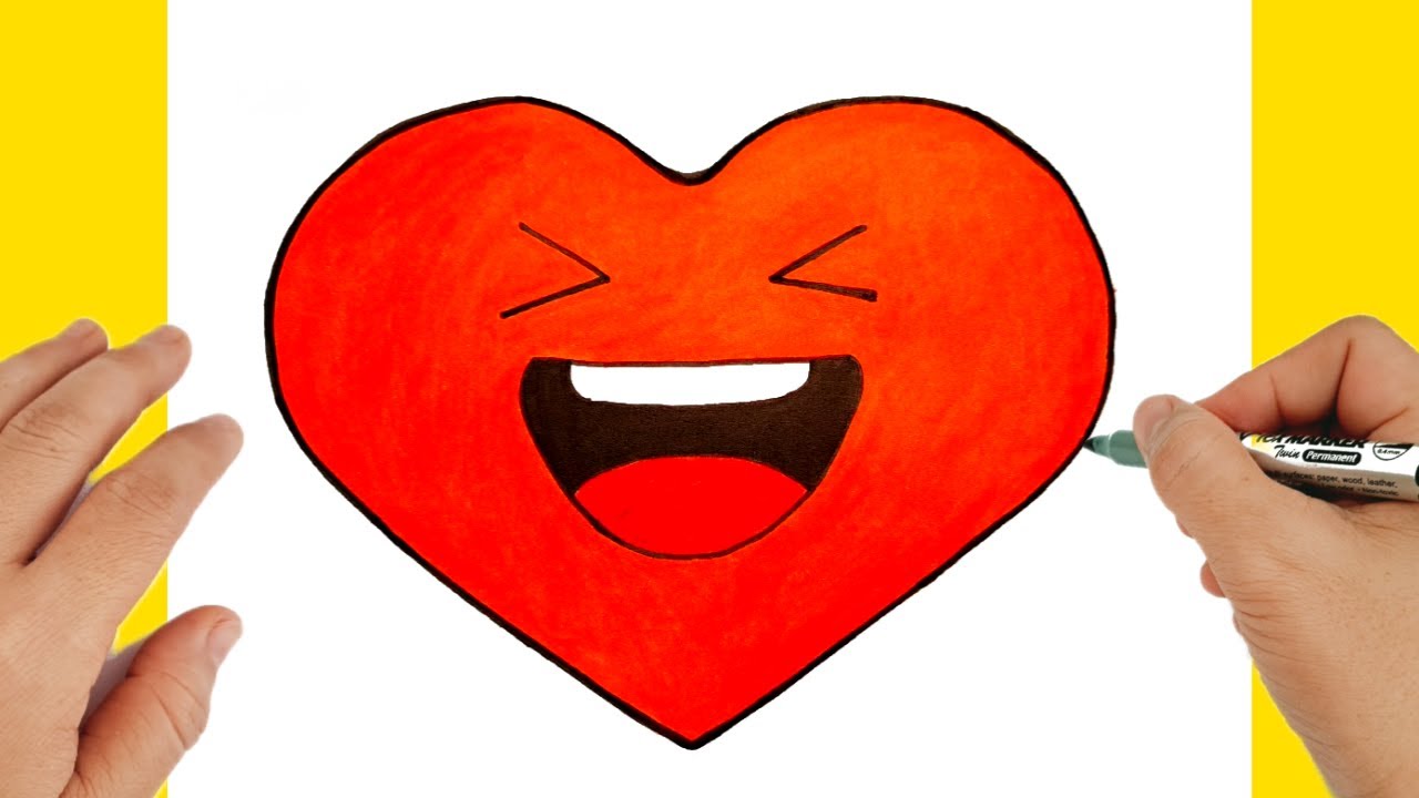 How To Draw A Cute Heart |Easy drawing And Step By Step - YouTube