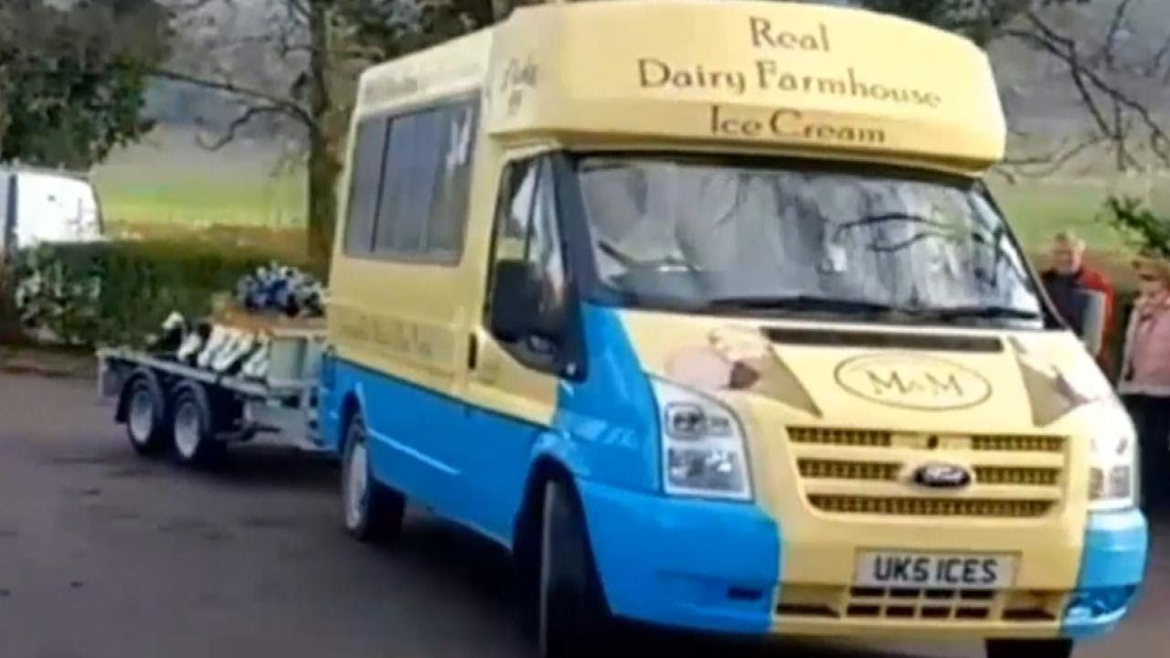 Ice Cream Truck Convoy Honors 18-Year-Old at Her Funeral - YouTube