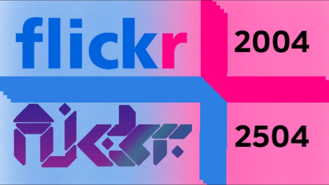 Flickr logo Evolution (2004-2504) - YouTube
