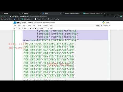 14 6【Python实战】 Heston模型的校准 - YouTube