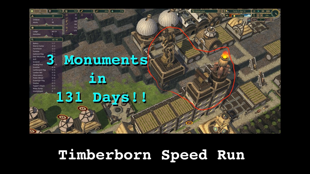Timberborn Speed Run - Three Monuments in 131 Days - YouTube