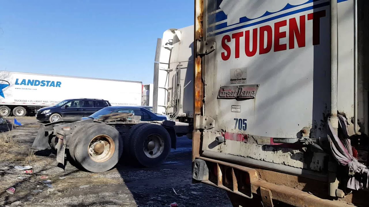 Truck and trailer circle check - YouTube