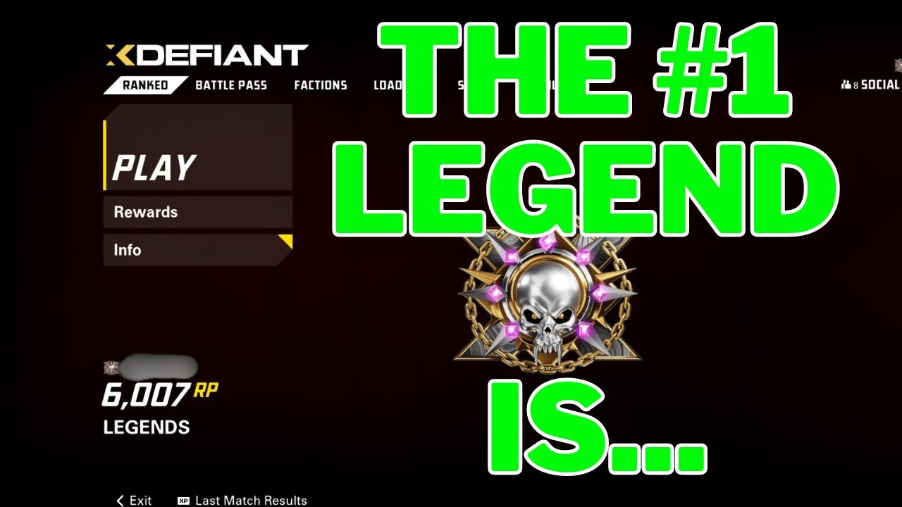 First Person to Reach Legend in XDefiant | Ranked Improvements and ...