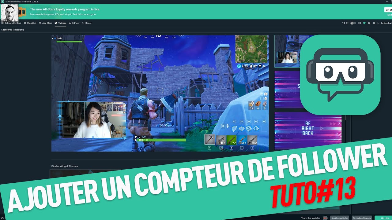 AJOUTER UN COMPTEUR DE FOLLOWER SUR STREAMLABS OBS / TUTO - YouTube