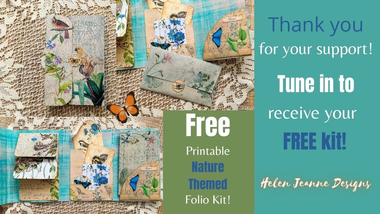 Printable Nature Themed Folio / DIY Folio Tutorial / Free Kit No Longer ...
