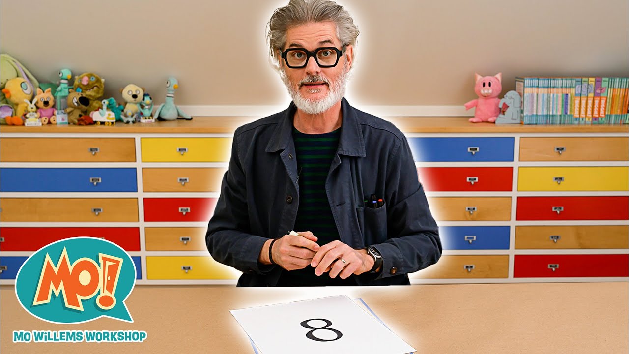 Draw With Mo Willems The Number 8 | Snack Doodles | Mo Willems Workshop ...