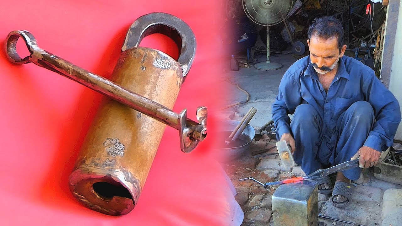 Talented locksmith made lock with very basic tools I Amazing process of ...