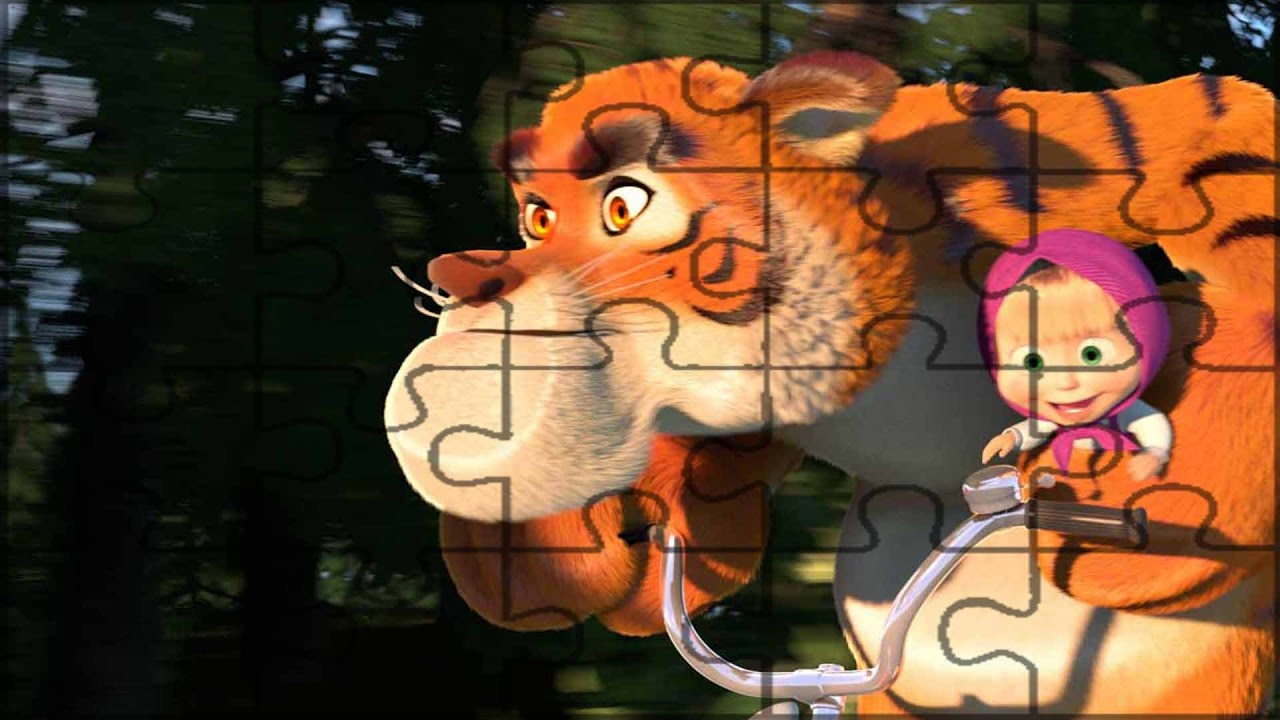 Tiger And Masha | Masha and Bear | Puzzle For Kids - YouTube