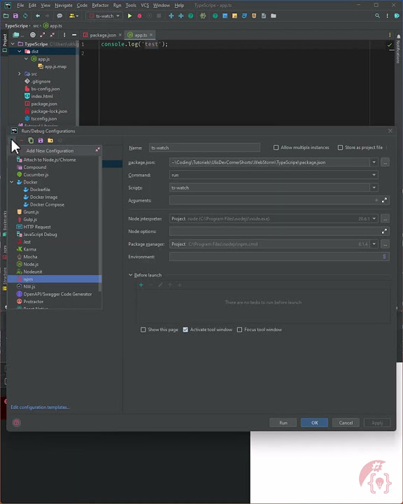 Webstorm Run Debug Multiple Scripts With Typescript Youtube