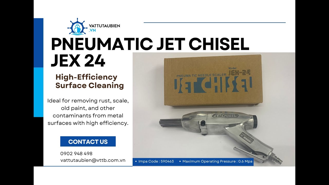 Pneumatic Jet Chisel Jex 24 - Impa Code 590463 - VATTUTAUBIEN.VN - YouTube