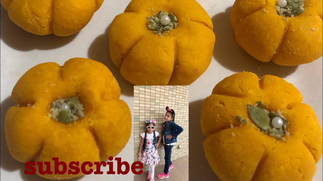 PUMPKIN STYLE SWEET/ KADUU MITHAI/DIWALI SPECIAL EASY MITHAI. - YouTube