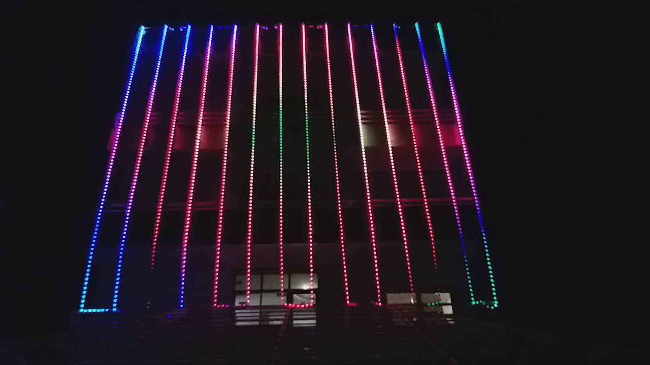 pixel led building light - YouTube