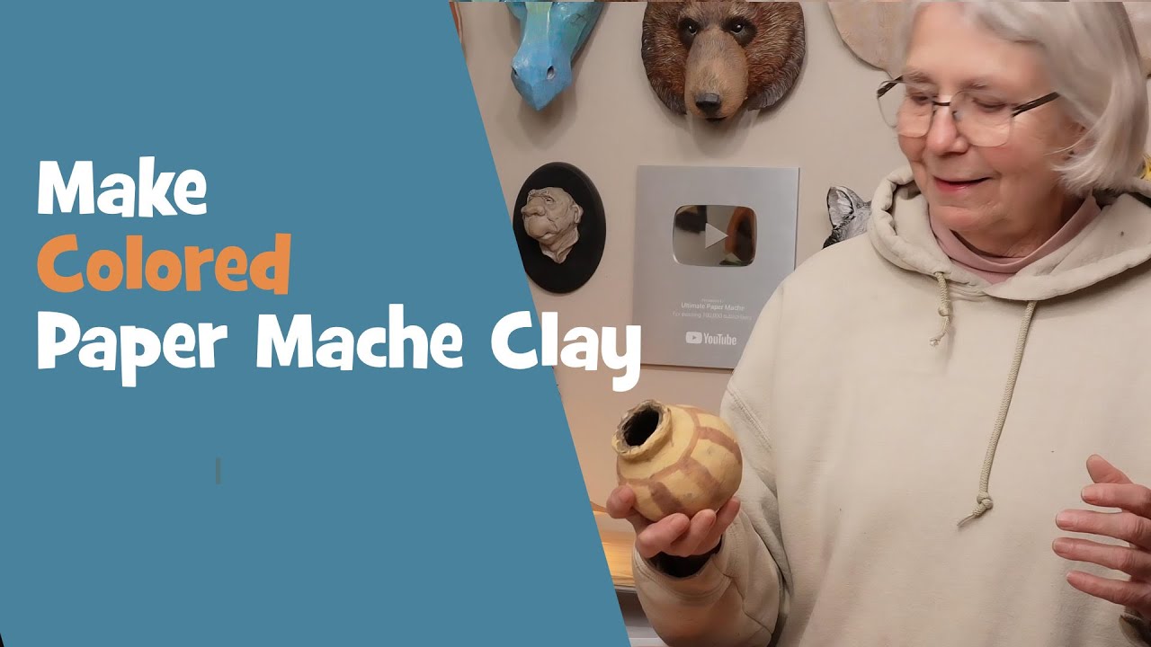 Make Colored Paper Mache Clay - YouTube