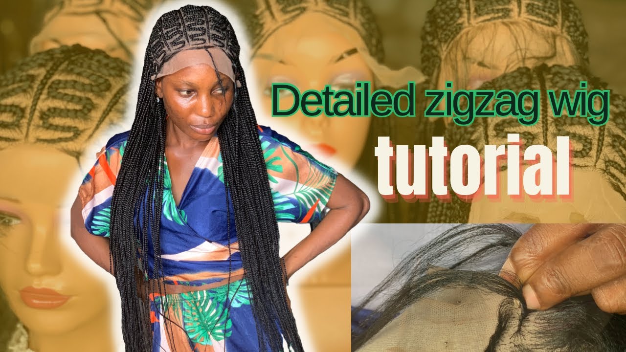 BRAIDED WIG TUTORIAL | how to make zigzag wig. Beginner friendly - YouTube