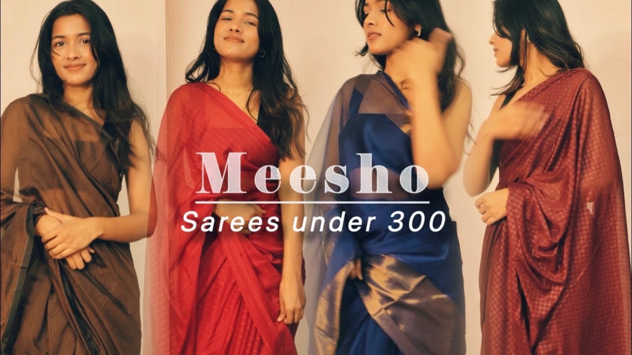 Meesho Saree with good quality Haul #meeshosareehaul - YouTube