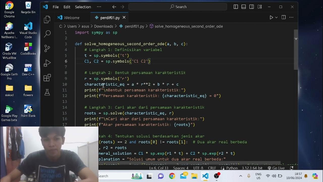 Penyelesaian Persamaan Diferensial Homogen Orde Kedua dengan Substitusi ...