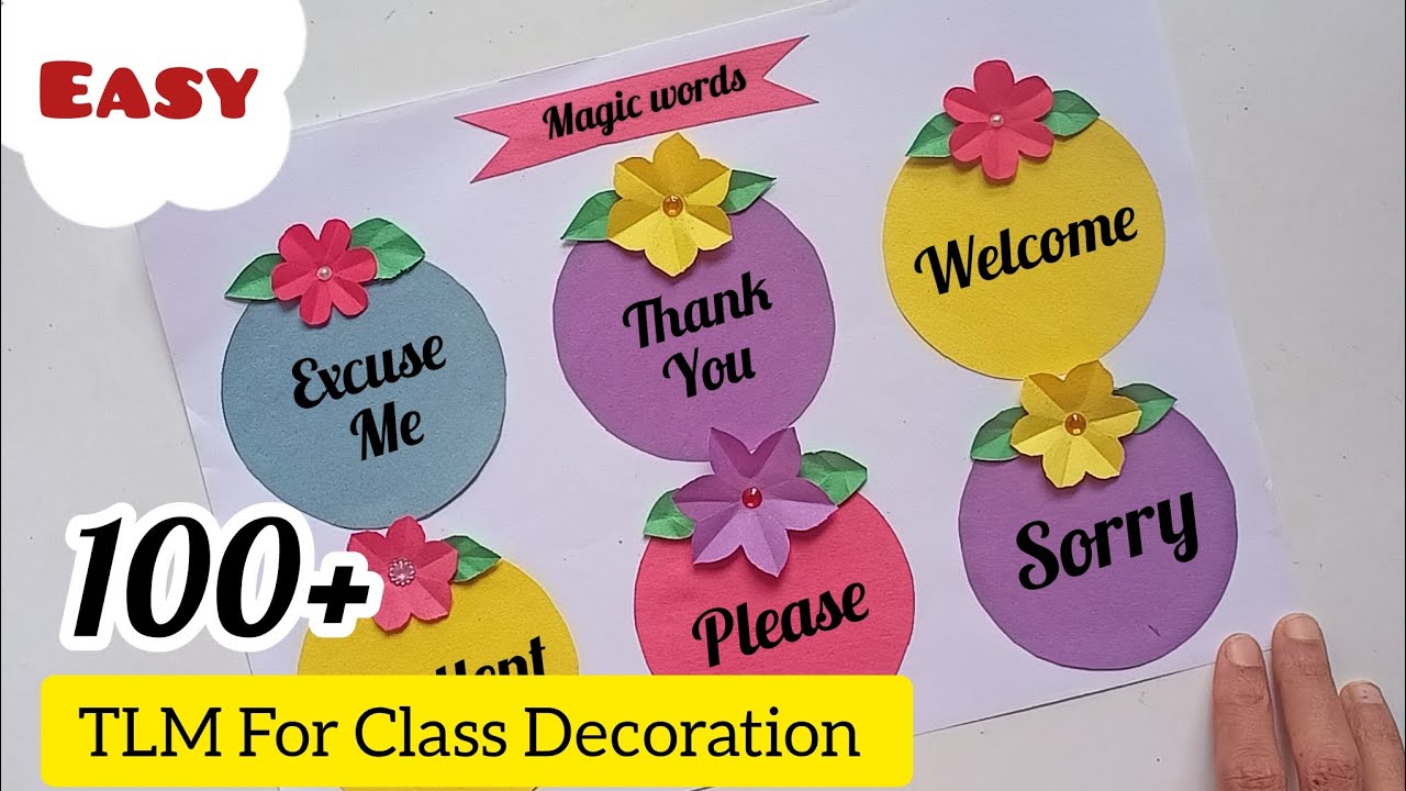 100 TLM ideas For Primary School Decoration/ 100 Charts For Class ...