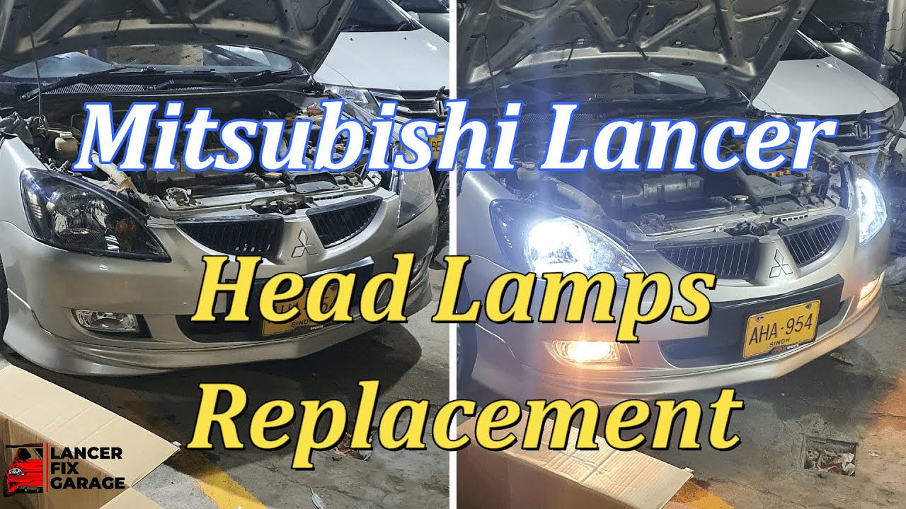 Mitsubishi Lancer Headlights Replacement | Smoked Headlamps - YouTube