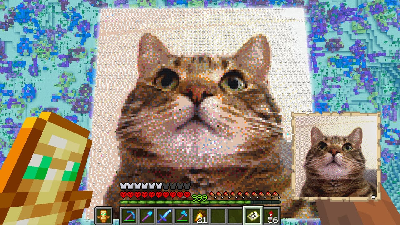I Built a Cat in Minecraft Hardcore - YouTube